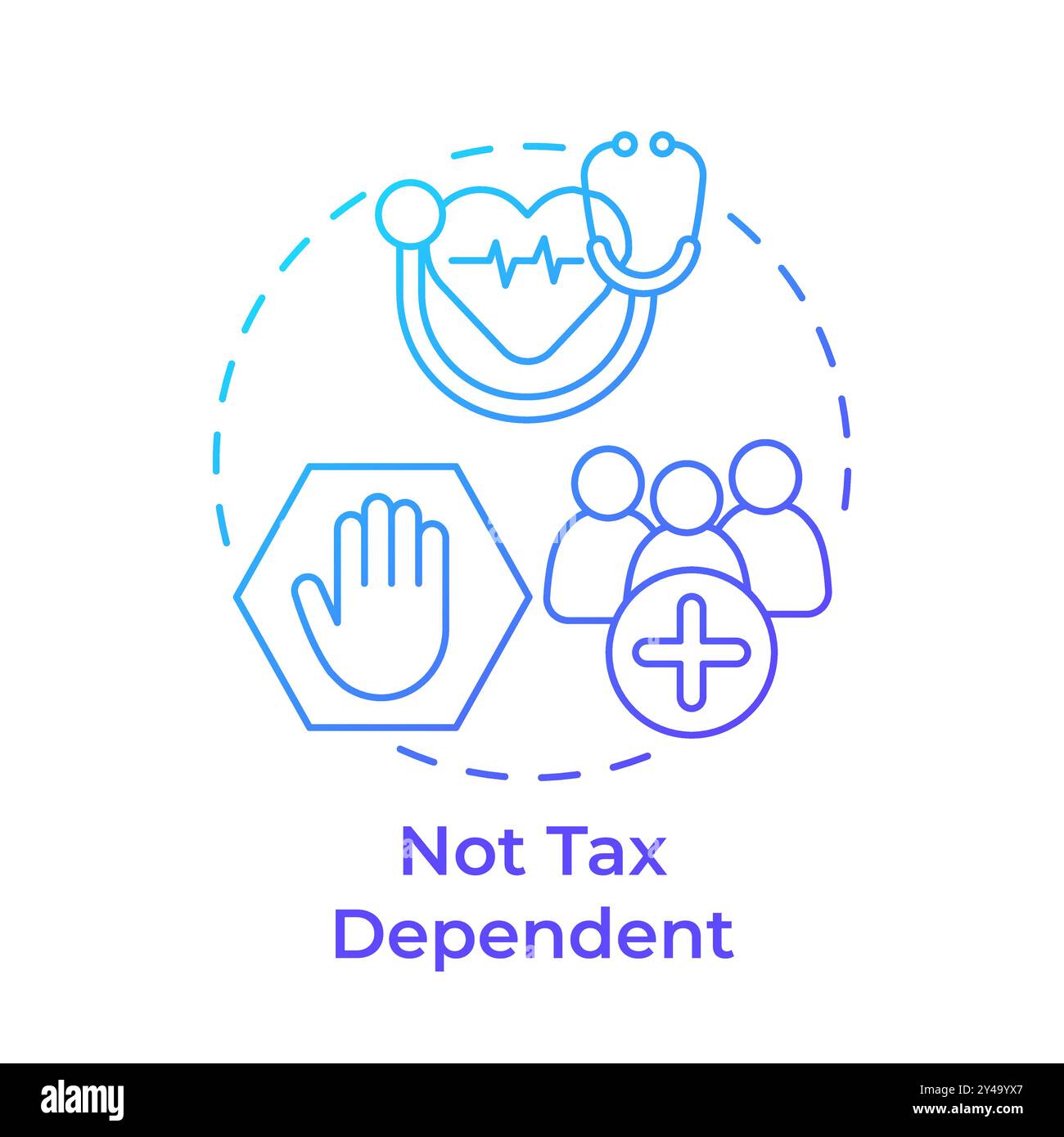 Tax independence blue gradient concept icon Stock Vector Image & Art ...