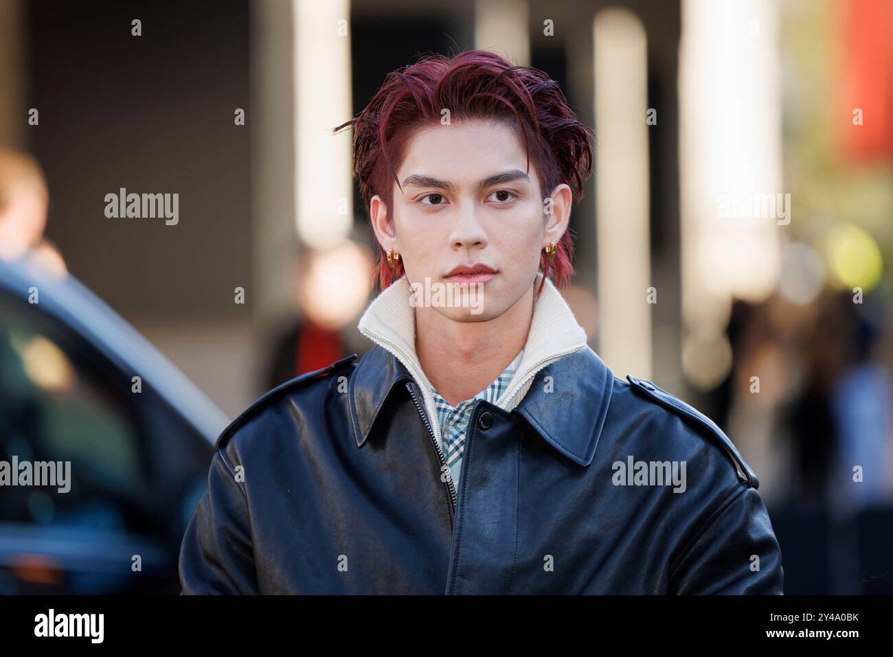 Bright aka Vachirawit Chivaaree arrives for the the Burberry Spring ...