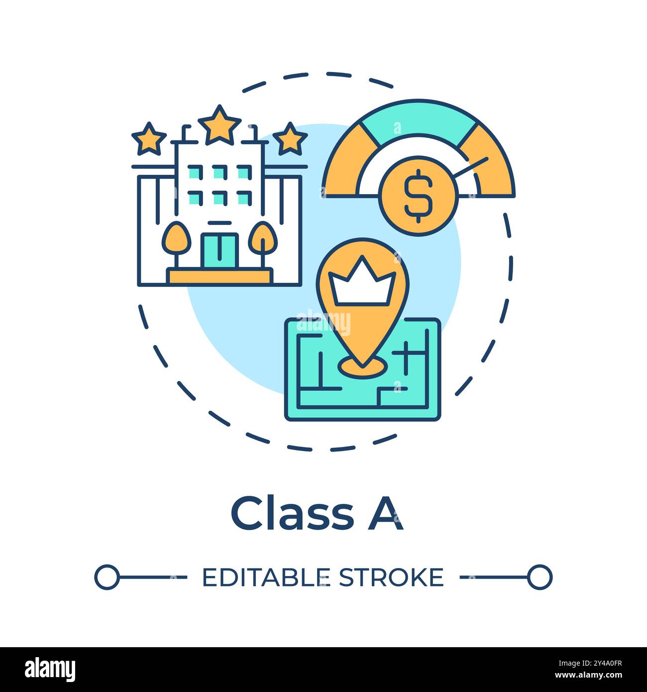 Property class A multi color concept icon Stock Vector Image & Art - Alamy