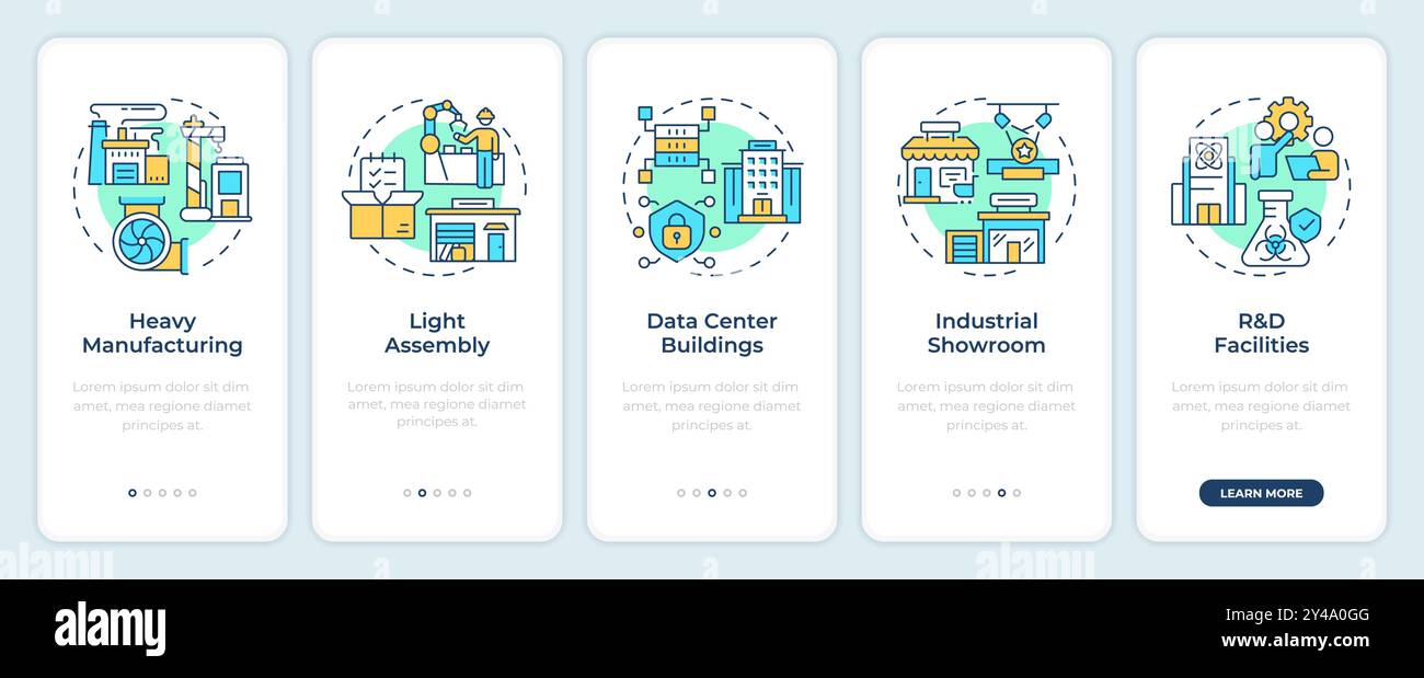 Industrial Property Types Onboarding Mobile App Screen Stock Vector Image And Art Alamy