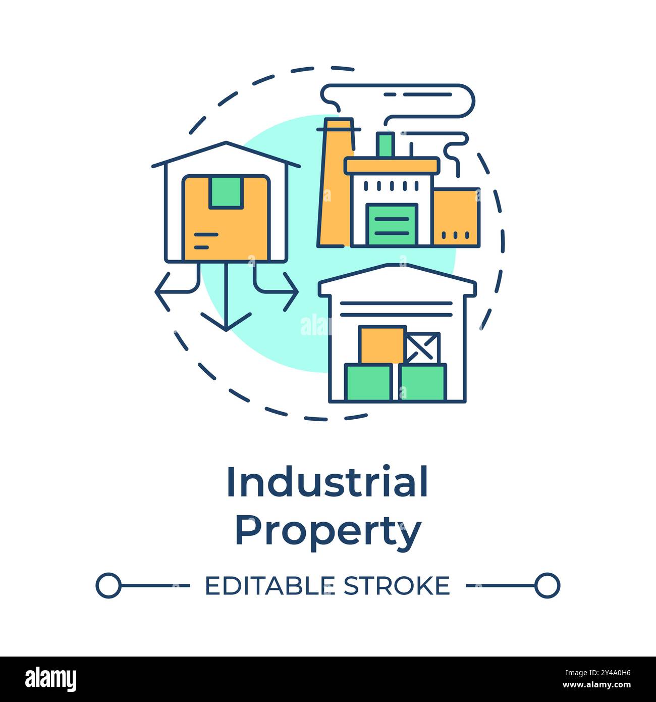 Industrial property multi color concept icon Stock Vector Image & Art ...