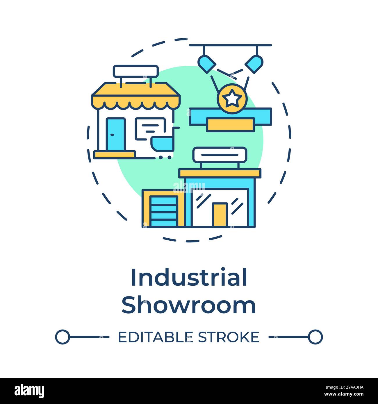 Industrial showroom multi color concept icon Stock Vector Image & Art ...