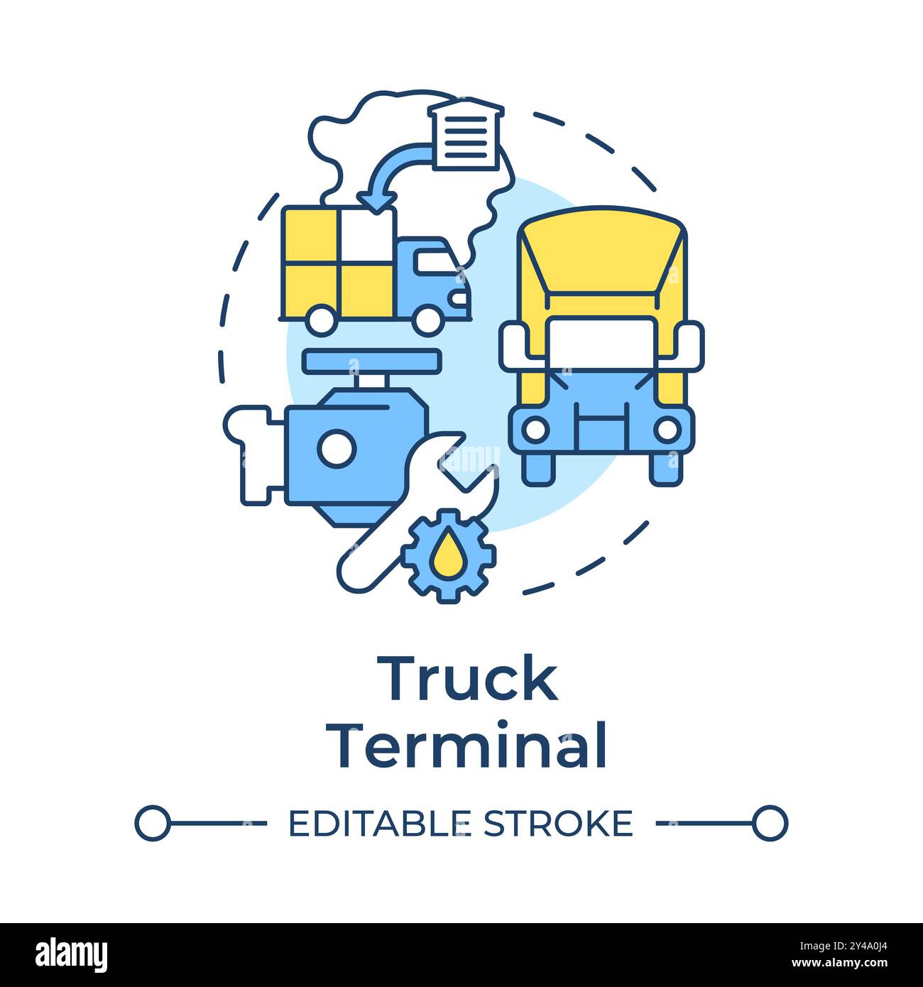 Truck terminal multi color concept icon Stock Vector Image & Art - Alamy