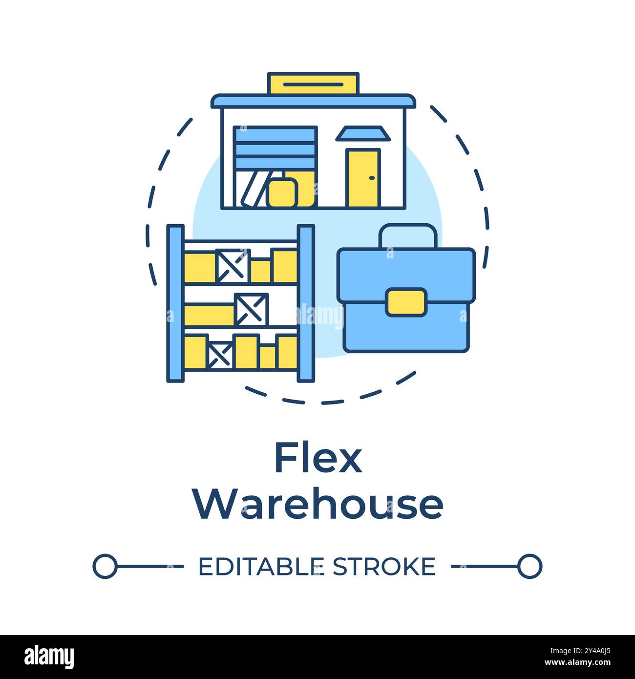 Flex warehouse multi color concept icon Stock Vector Image & Art - Alamy