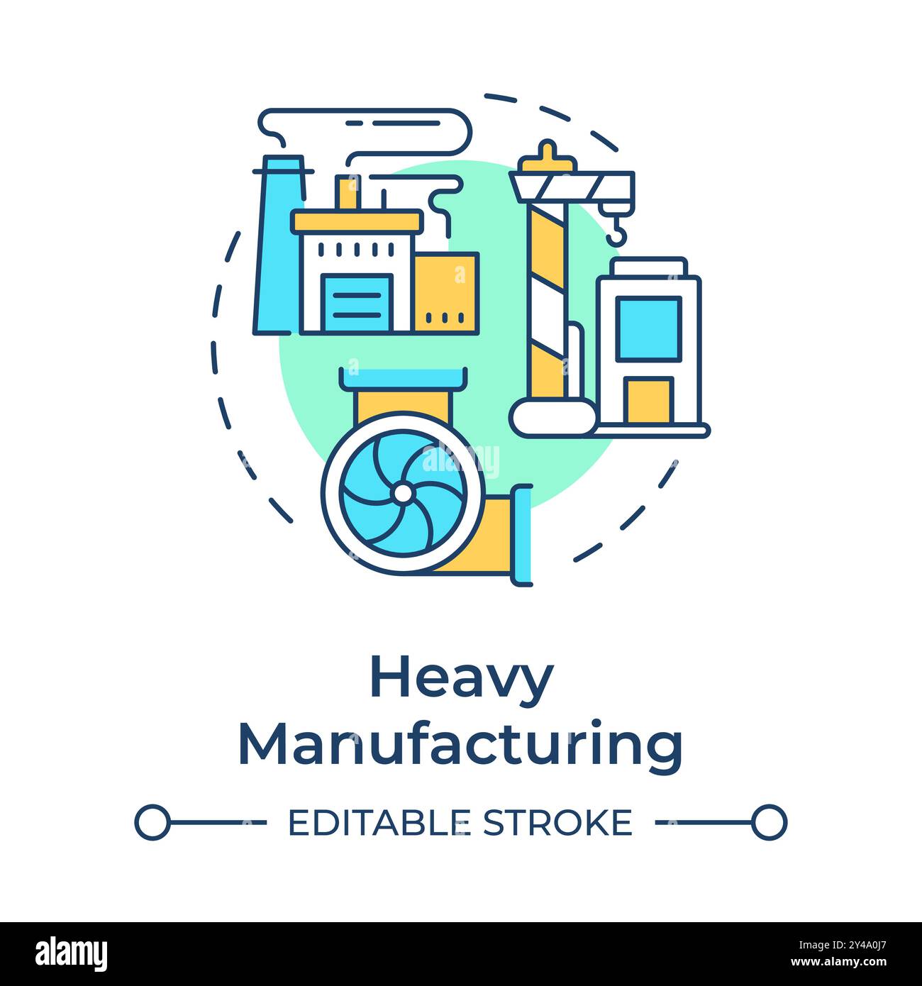 Heavy manufacturing multi color concept icon Stock Vector Image & Art ...