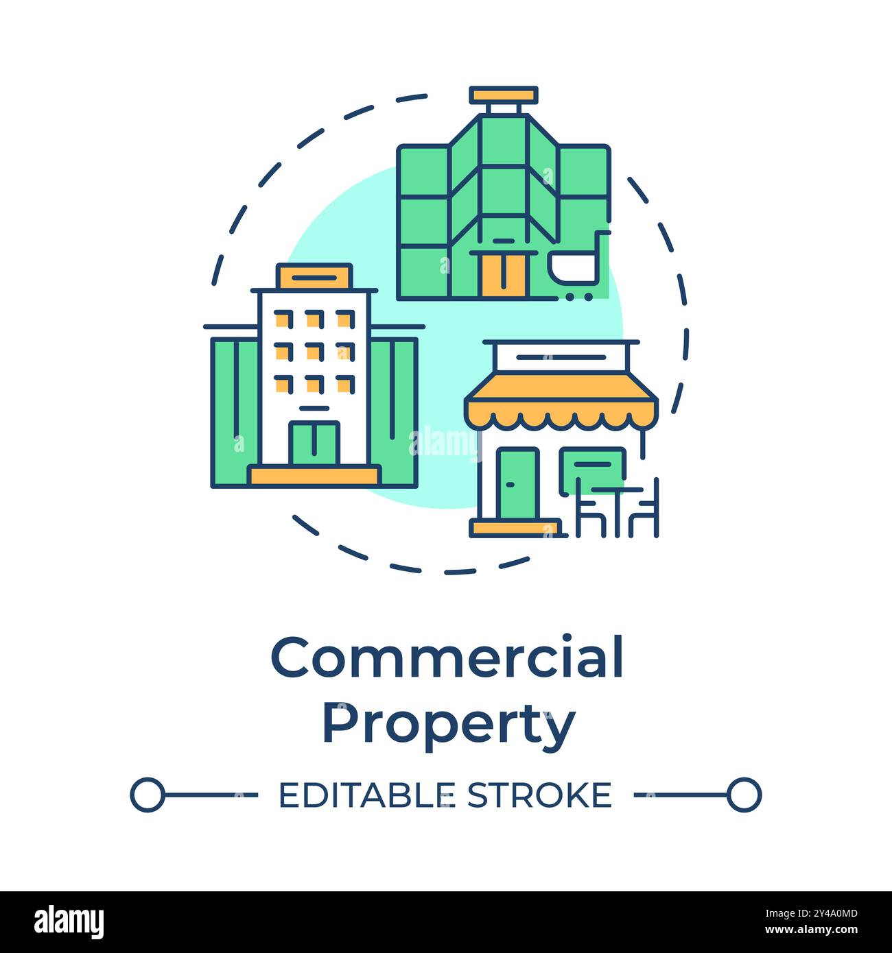 Commercial property multi color concept icon Stock Vector Image & Art ...