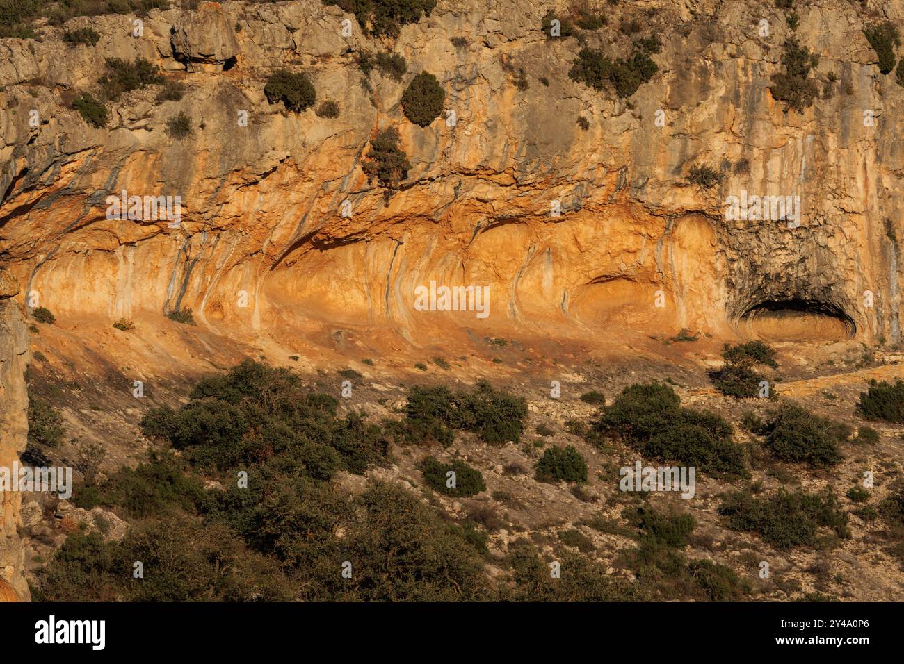 Caves of the post-Paleolithic rock art site of La Sarga, Alcoy, Spain ...