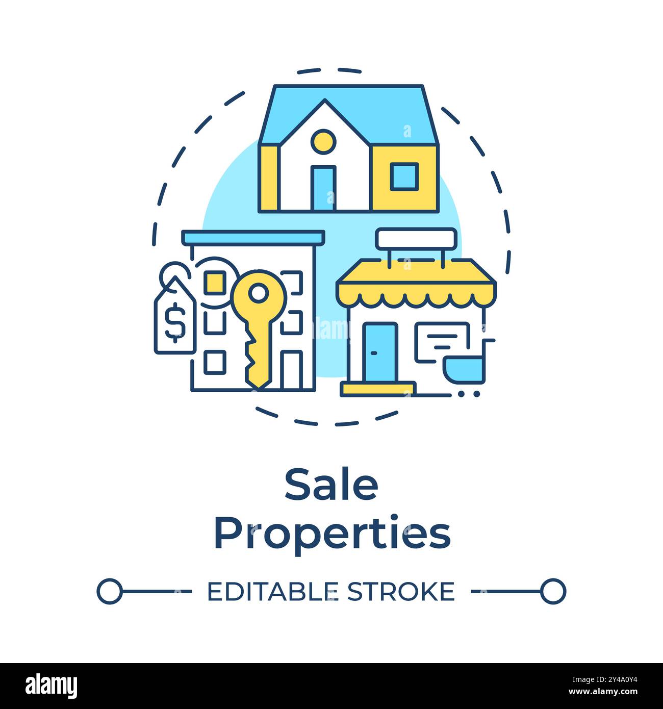 Sale properties multi color concept icon Stock Vector Image & Art - Alamy
