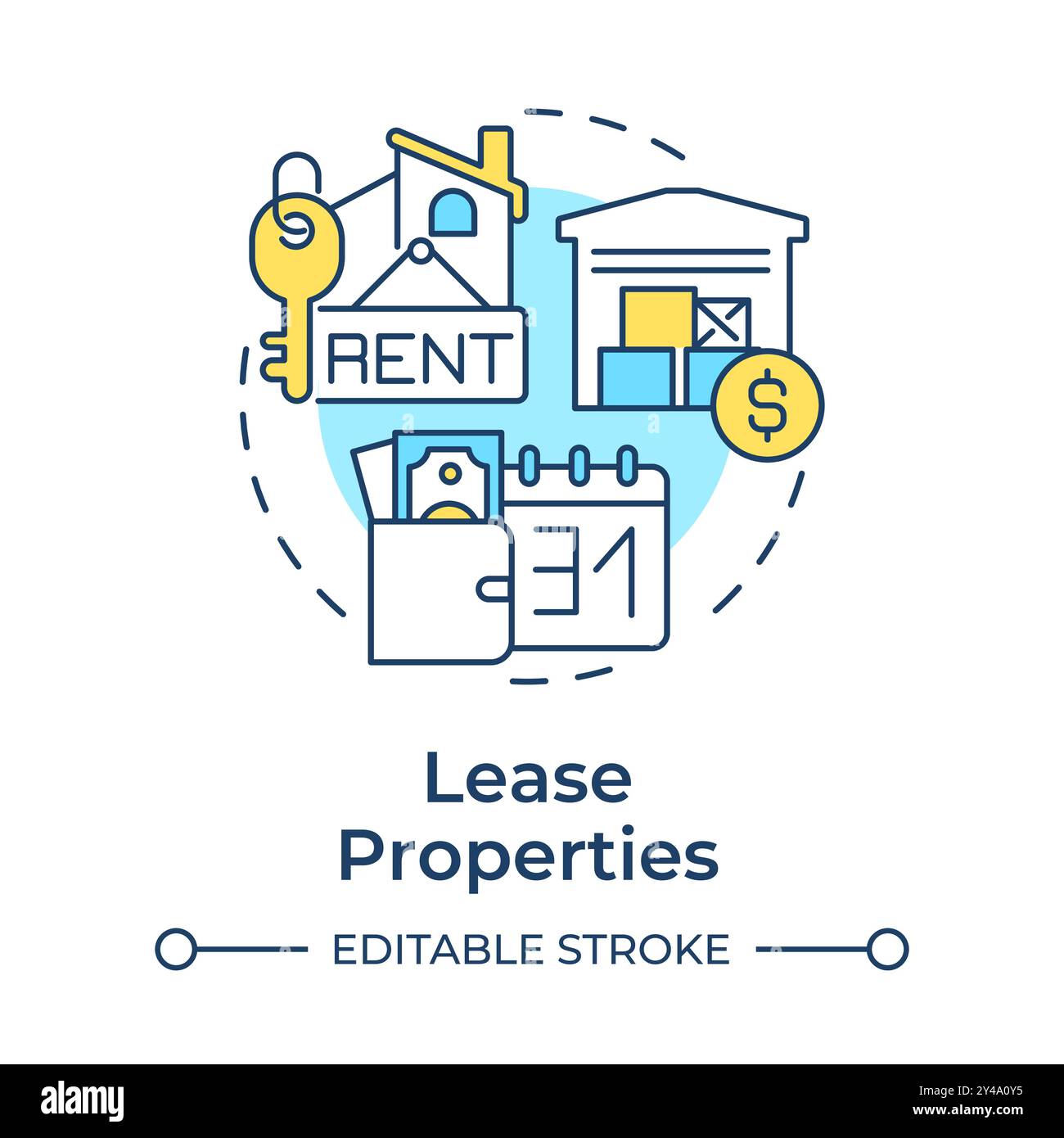 Lease property multi color concept icon Stock Vector Image & Art - Alamy
