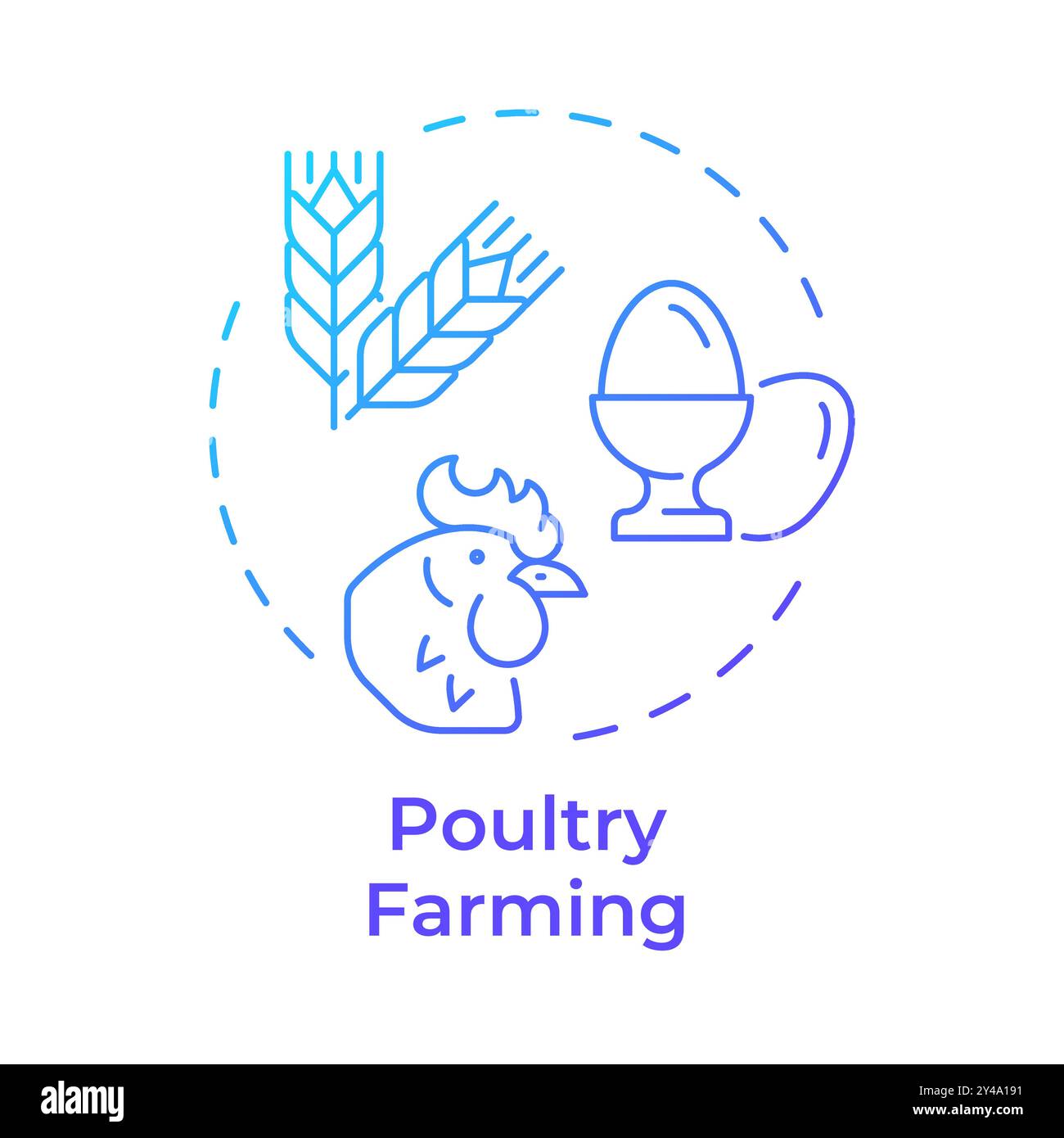 Poultry farming blue gradient concept icon Stock Vector Image & Art - Alamy