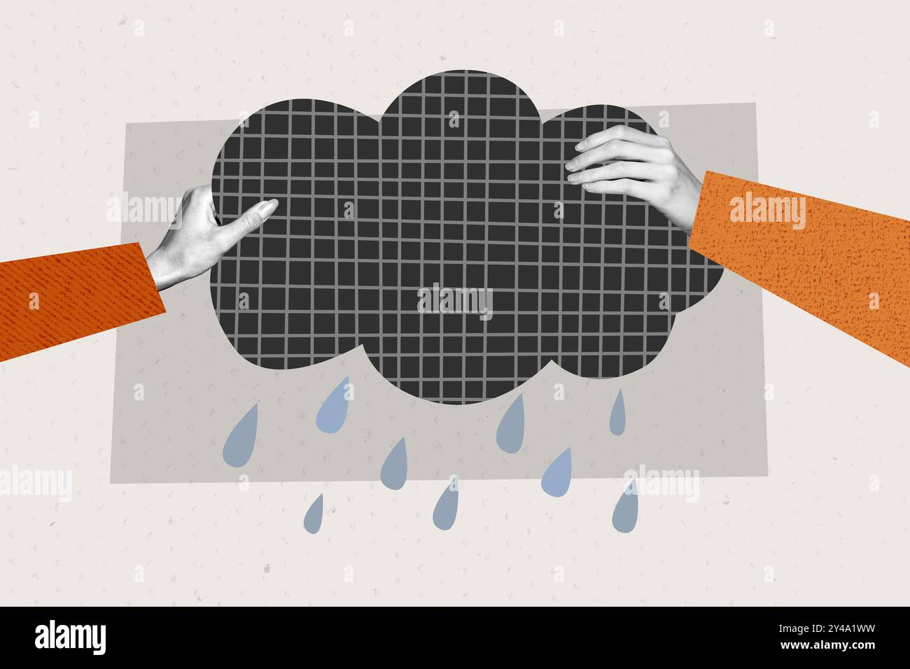 Composite trend artwork sketch photo collage of incognito two bodyless ...