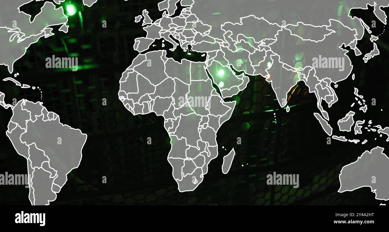 World map digital servers hi-res stock photography and images - Alamy