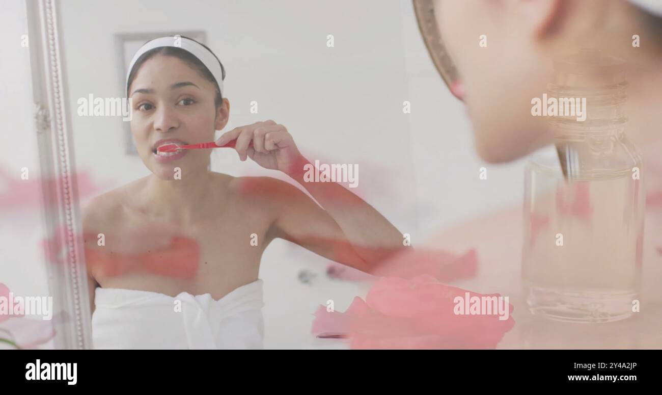 Woman beauty ritual rose petals hi-res stock photography and images - Alamy