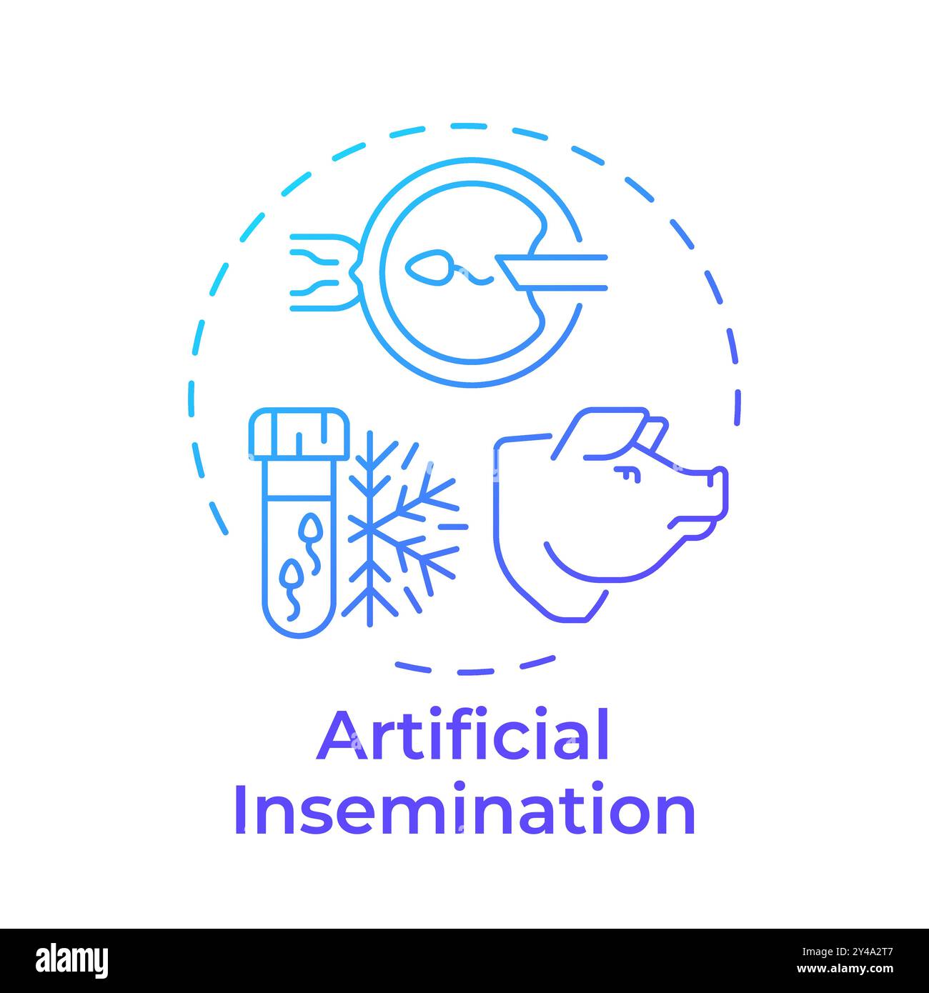 Artificial Insemination Blue Gradient Concept Icon Stock Vector Image And Art Alamy