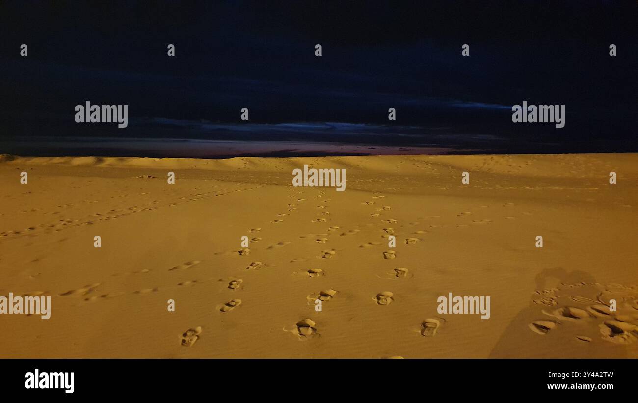 Beach for walking at the night. Sand, sea, dark sky and relax Stock ...