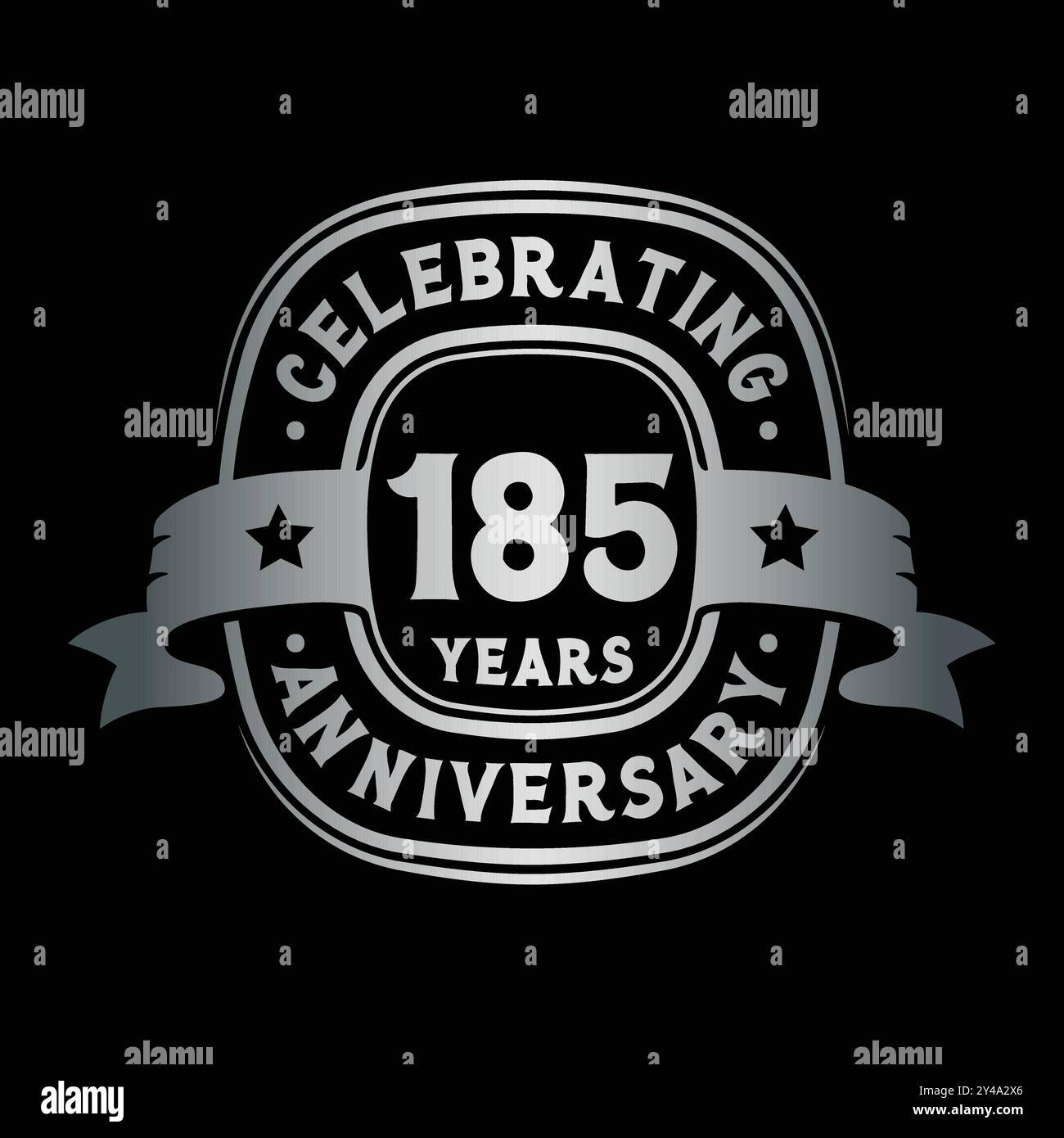 185th Anniversary Celebration Logo Design Template. 18th Anniversary ...
