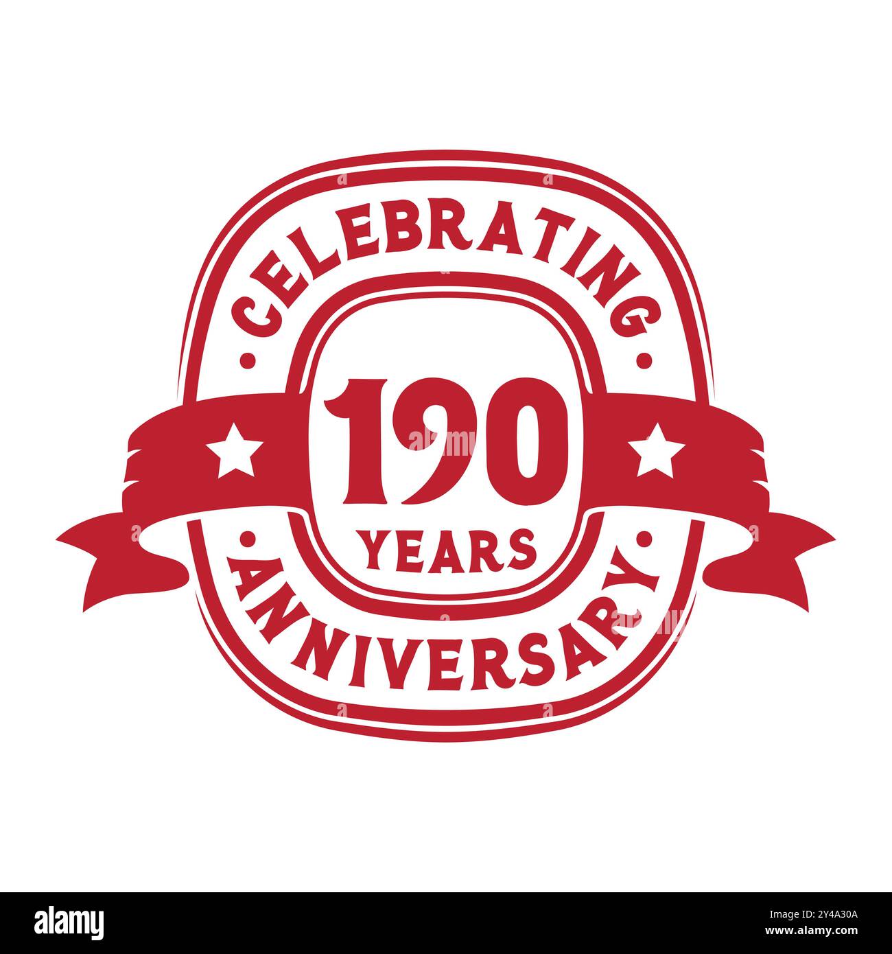 190th Anniversary Celebration Logo Design Template. 190th Anniversary ...