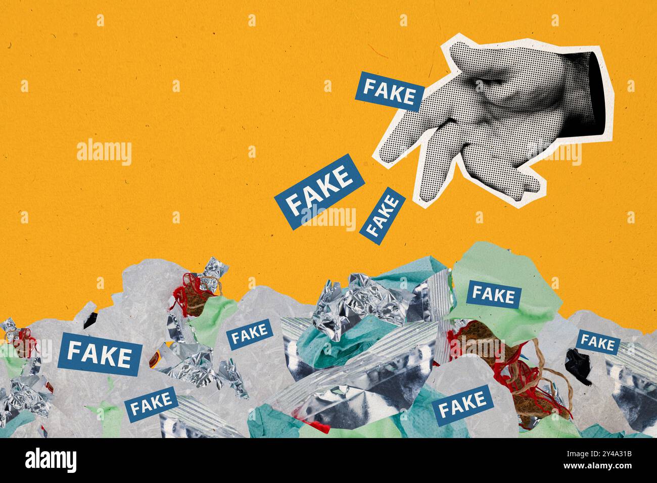 Trend artwork sketch image composite photo collage of huge hand appear ...