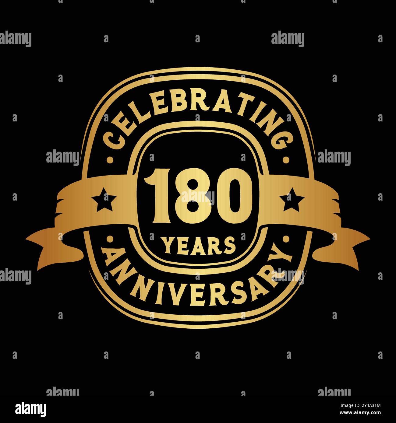 180th Anniversary Celebration Logo Design Template. 180th Anniversary ...