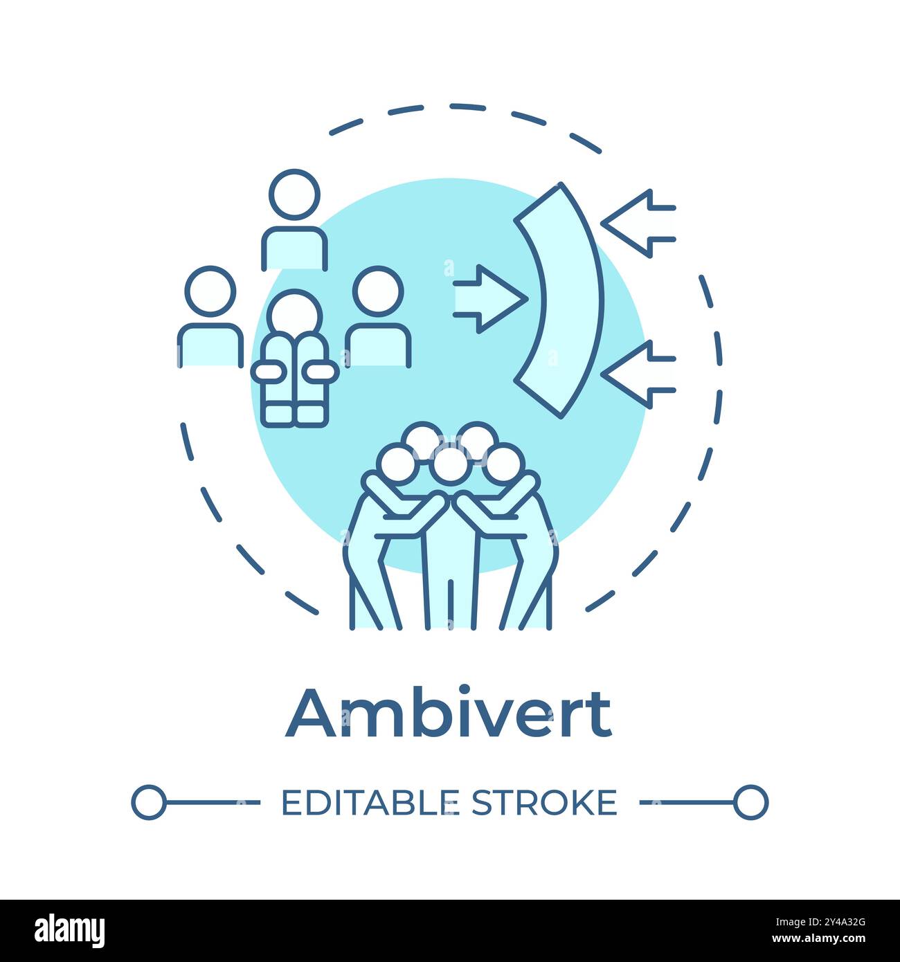 Ambivert soft blue concept icon Stock Vector Image & Art - Alamy