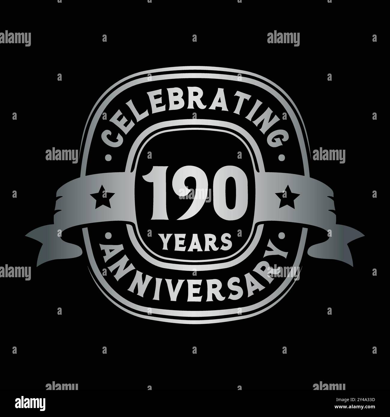 190th Anniversary Celebration Logo Design Template. 190th Anniversary ...