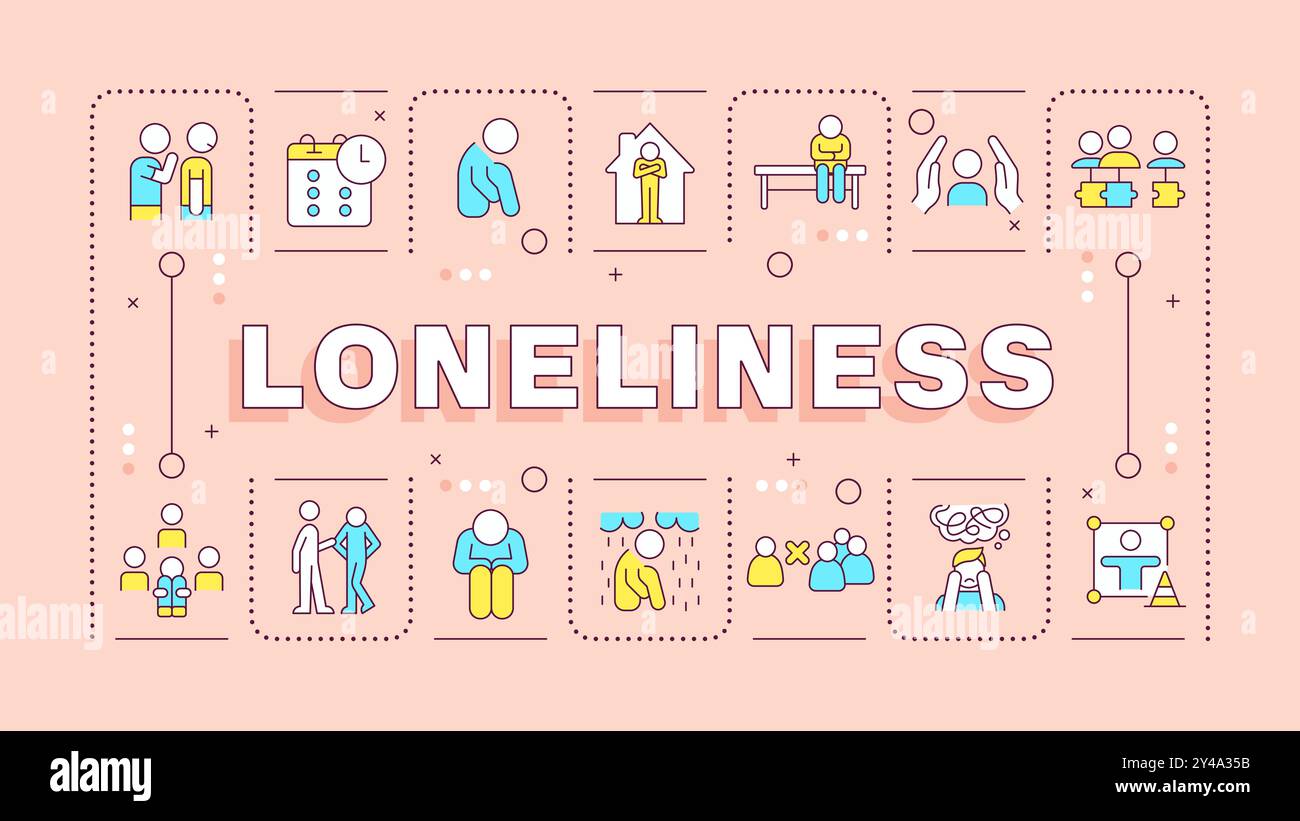 Loneliness word cloud hi-res stock photography and images - Alamy