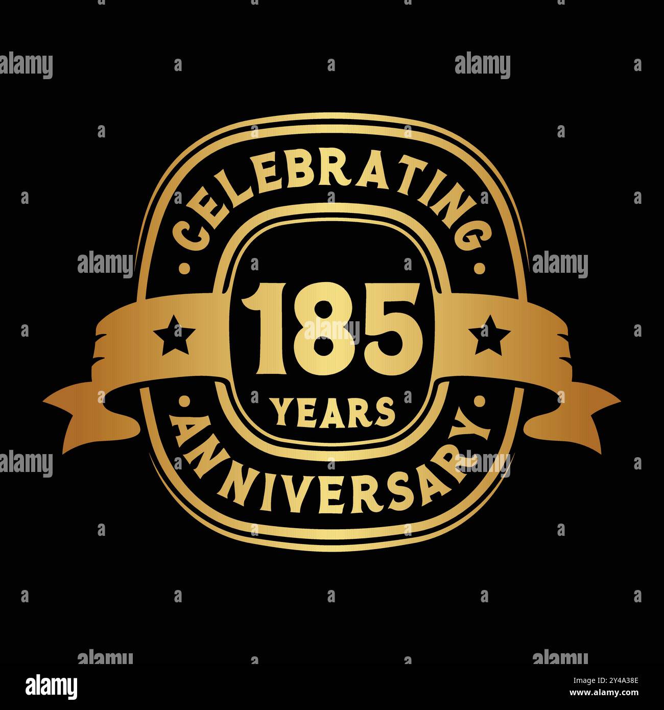 185th Anniversary Celebration Logo Design Template. 18th Anniversary ...