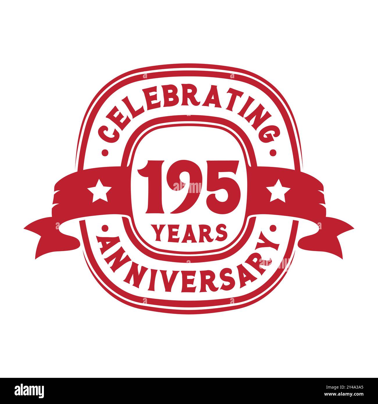 195th Anniversary Celebration Logo Design Template. 195th Anniversary ...