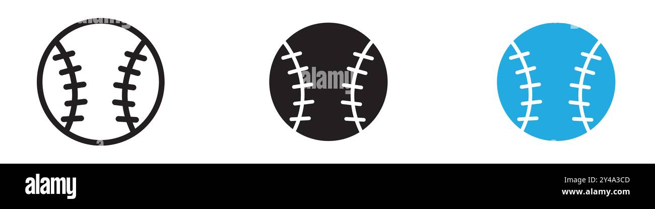 Baseball icon vector line logo mark or symbol set collection outline ...