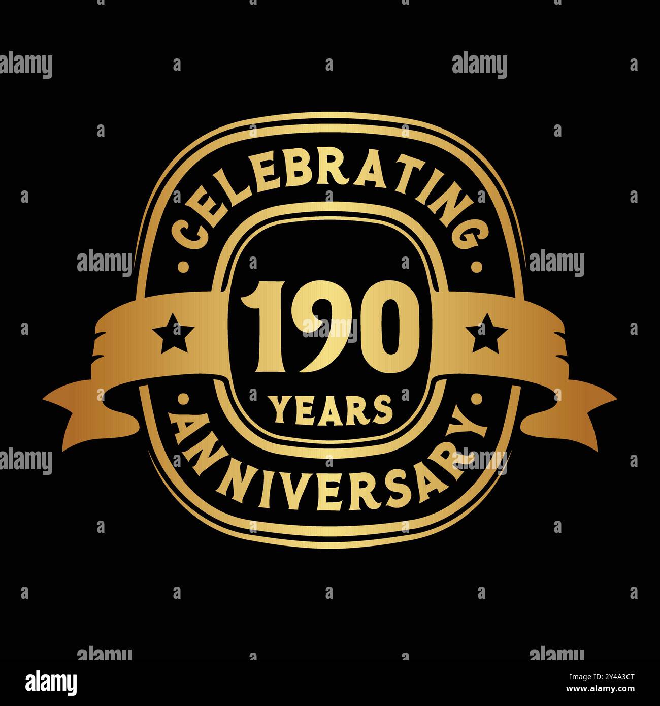 190th Anniversary Celebration Logo Design Template. 190th Anniversary ...