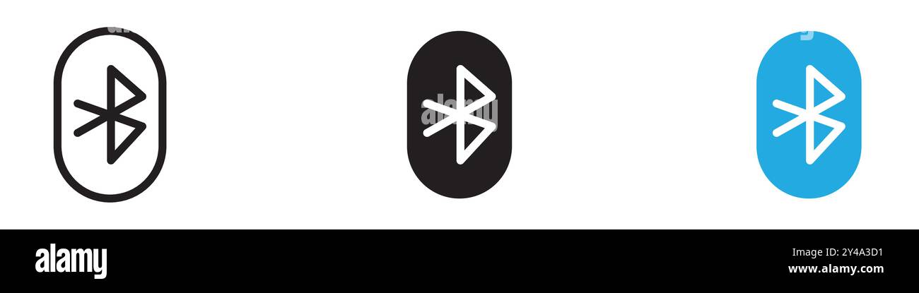 Bluetooth Icon vector line logo mark or symbol set collection outline ...