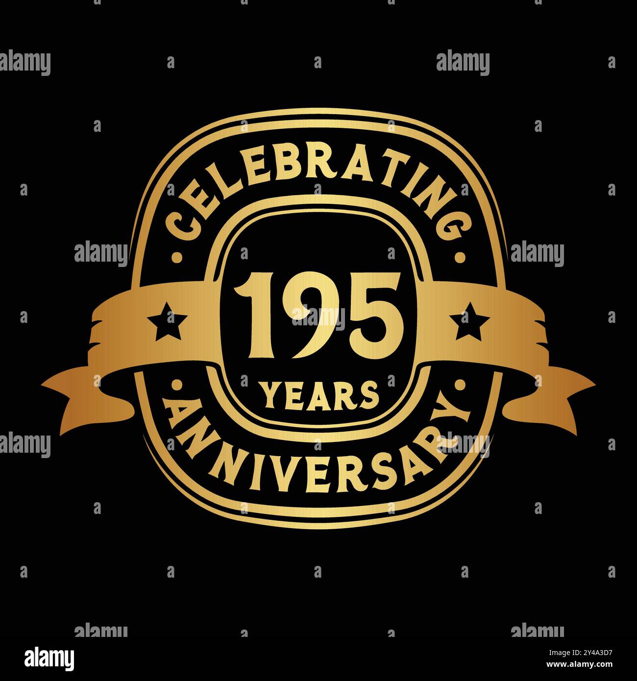 195th Anniversary Celebration Logo Design Template. 195th Anniversary ...
