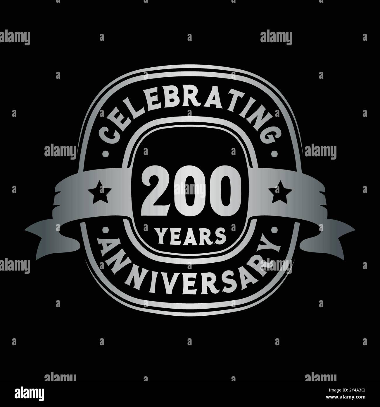200th Anniversary Celebration Logo Design Template. 20th Anniversary ...