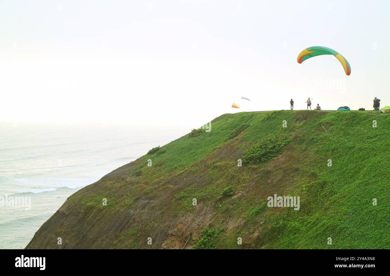 The Clifftop of Parque Raimondi in Miraflores District, the Popular ...