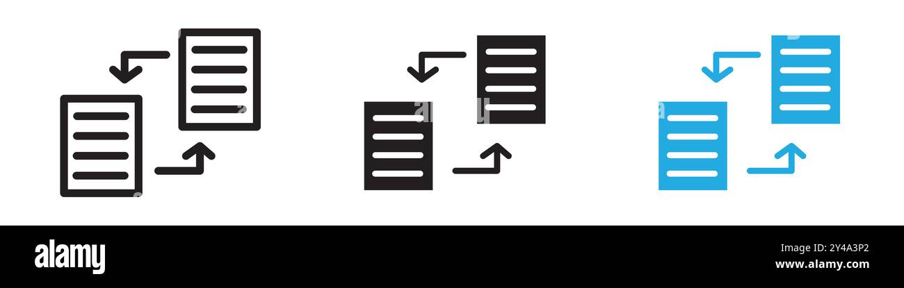 Data Transfer Icon Vector Line Logo Mark Or Symbol Set Collection Outline Style Stock Vector