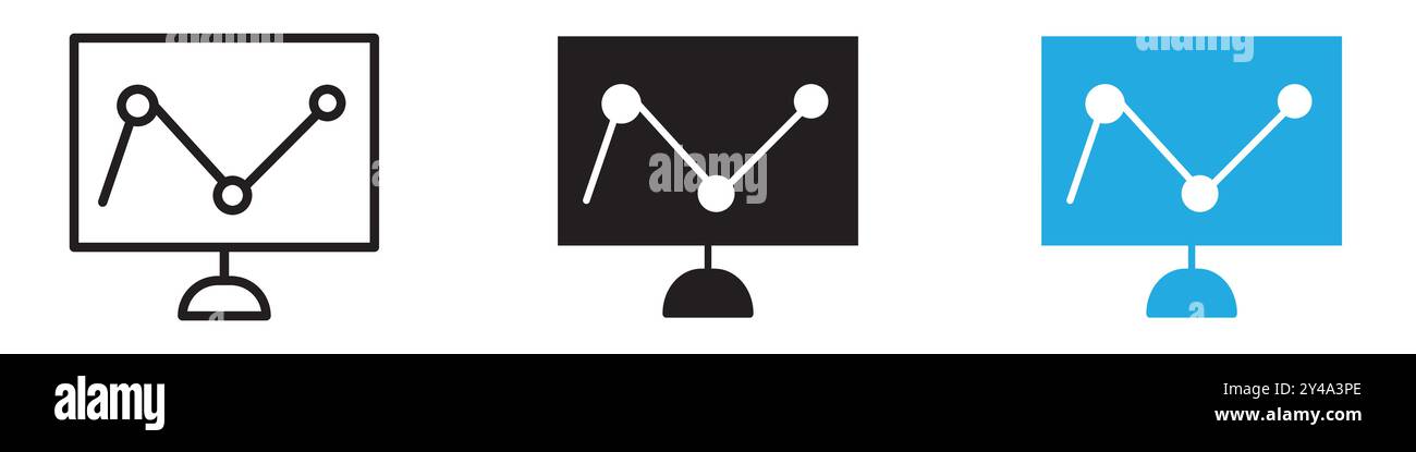 Dashboard icon vector line logo mark or symbol set collection outline style Stock Vector Image ...