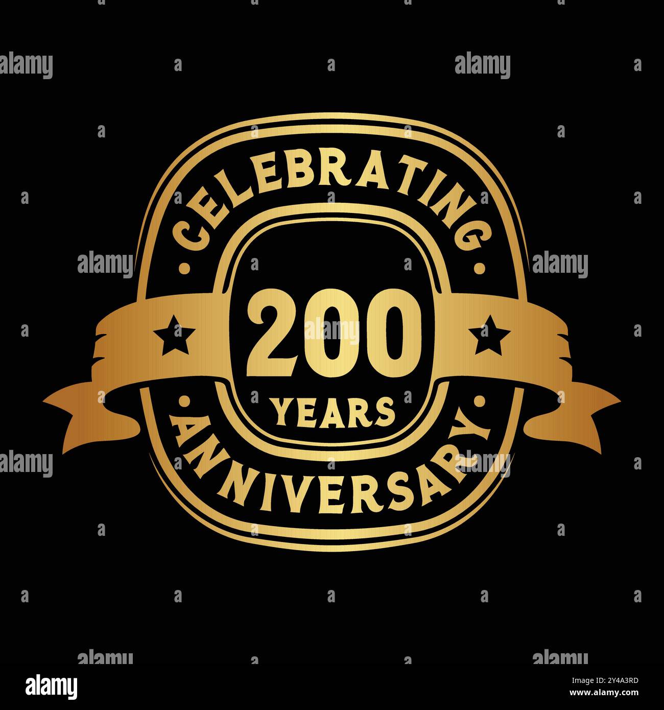 200th Anniversary Celebration Logo Design Template. 20th Anniversary ...
