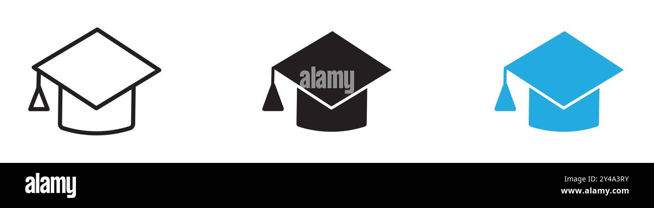 Education icon vector line logo mark or symbol set collection outline ...