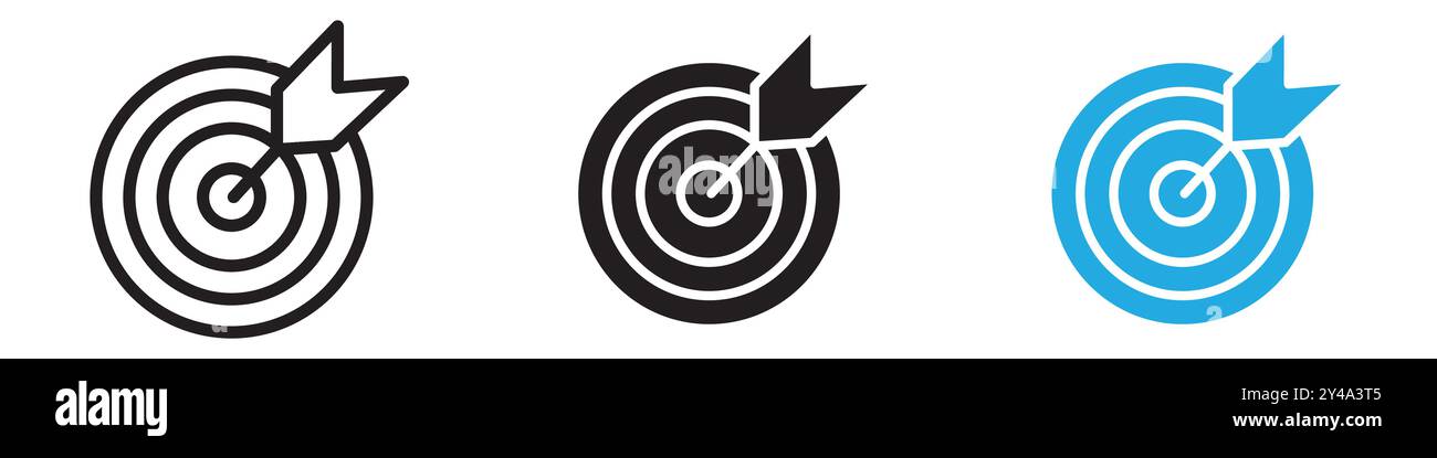 Darts icon vector line logo mark or symbol set collection outline style ...