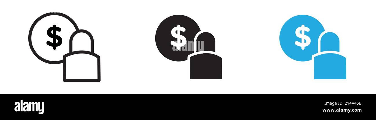 Fixed price icon vector line logo mark or symbol set collection outline ...