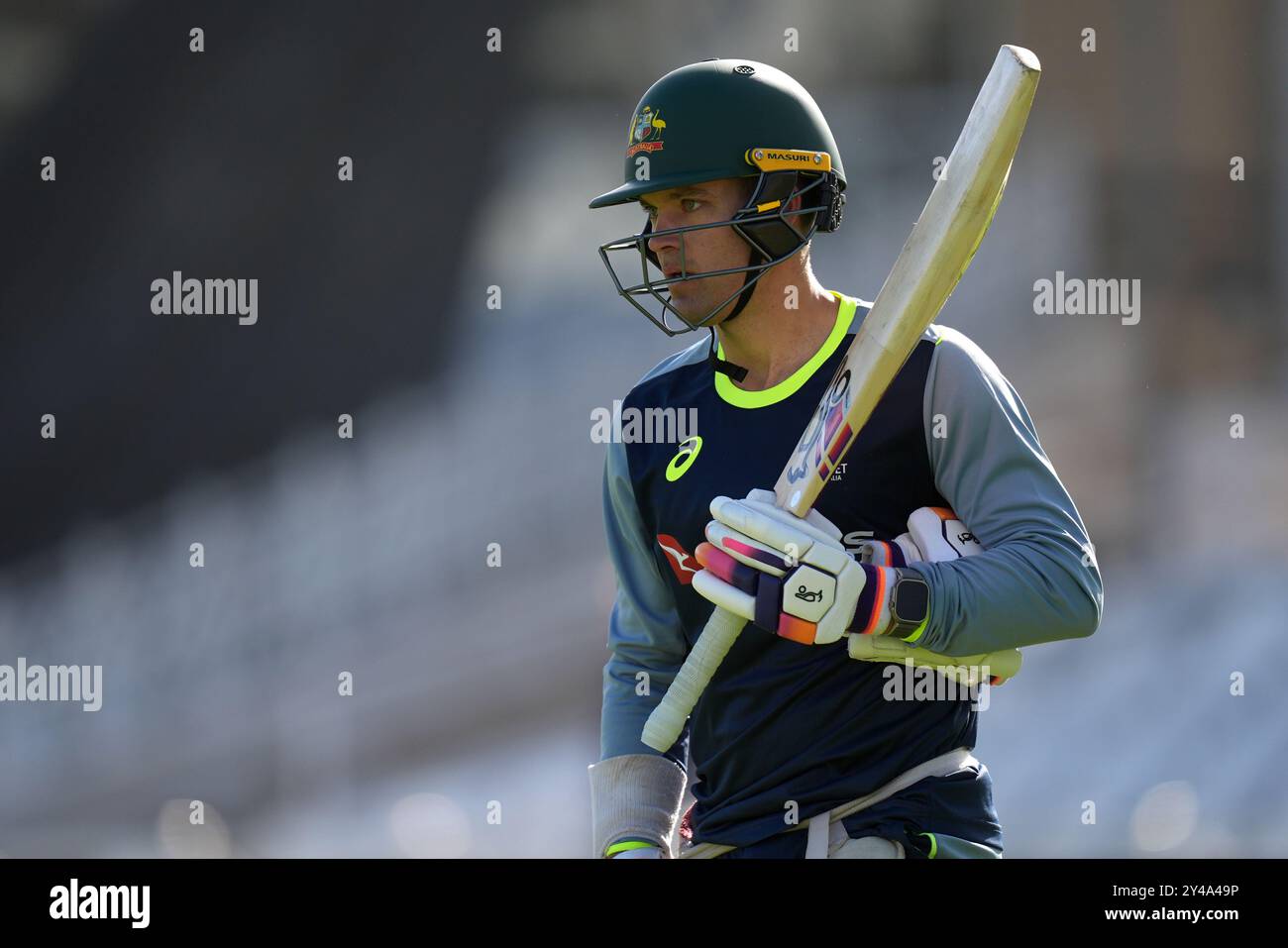 Australia's Alex Carey during a nets session at Trent Bridge ...