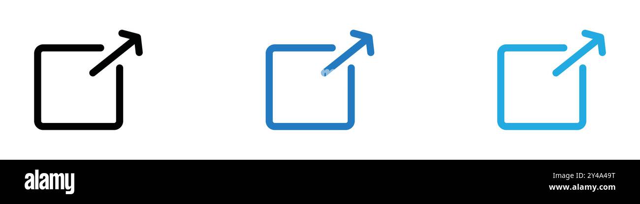 External link icon vector line logo mark or symbol set collection ...