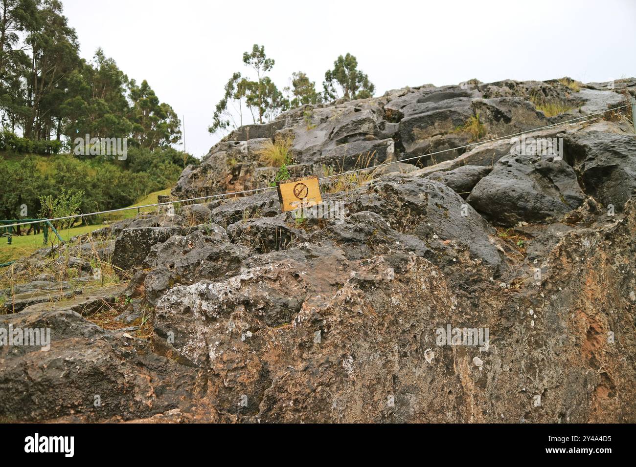 Zig zag shaped limestone rock once used for the Inca's mysterious ...