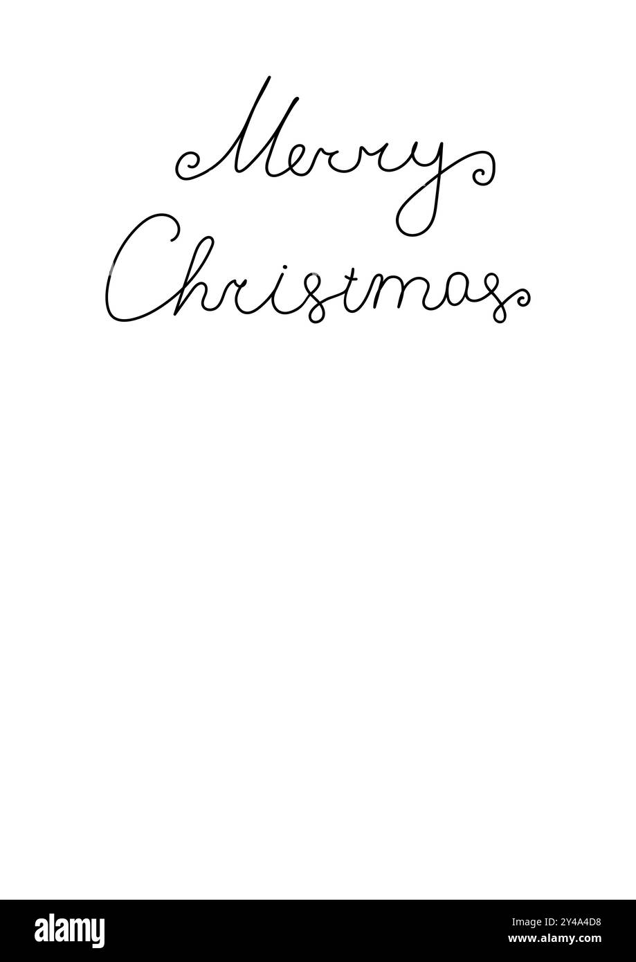 Christmas greeting, handwritten, Merry Christmas on a white background ...