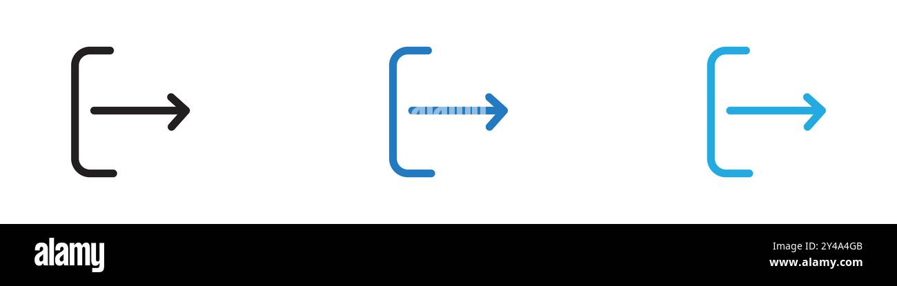 Log out icon vector line logo mark or symbol set collection outline ...