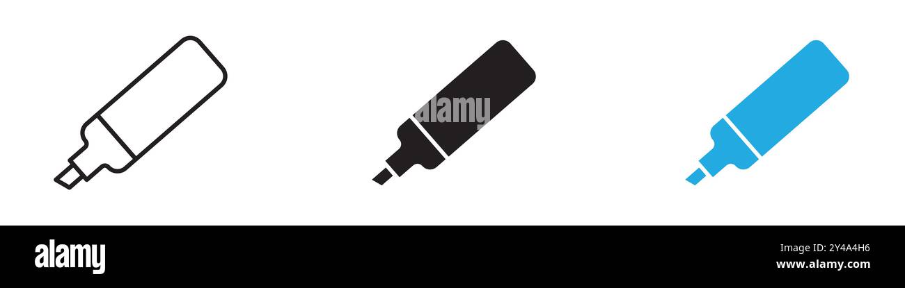 Marker icon vector line logo mark or symbol set collection outline ...
