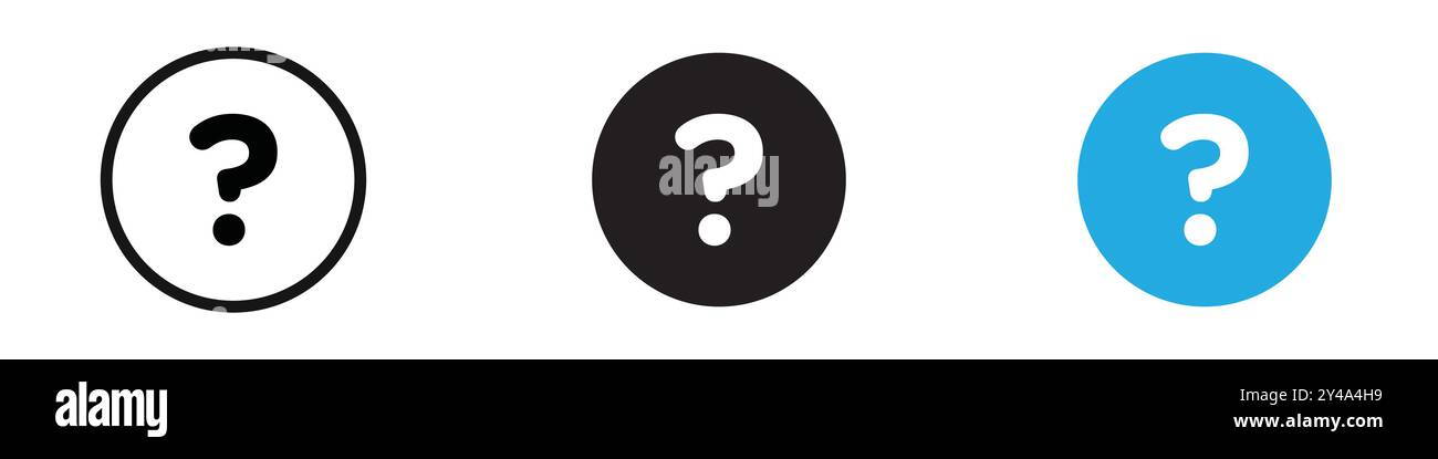 Interrogation icon vector line logo mark or symbol set collection outline style Stock Vector ...