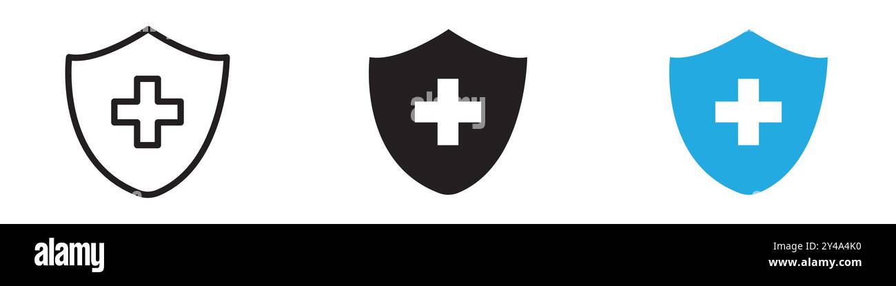 immunity icon vector line logo mark or symbol set collection outline ...