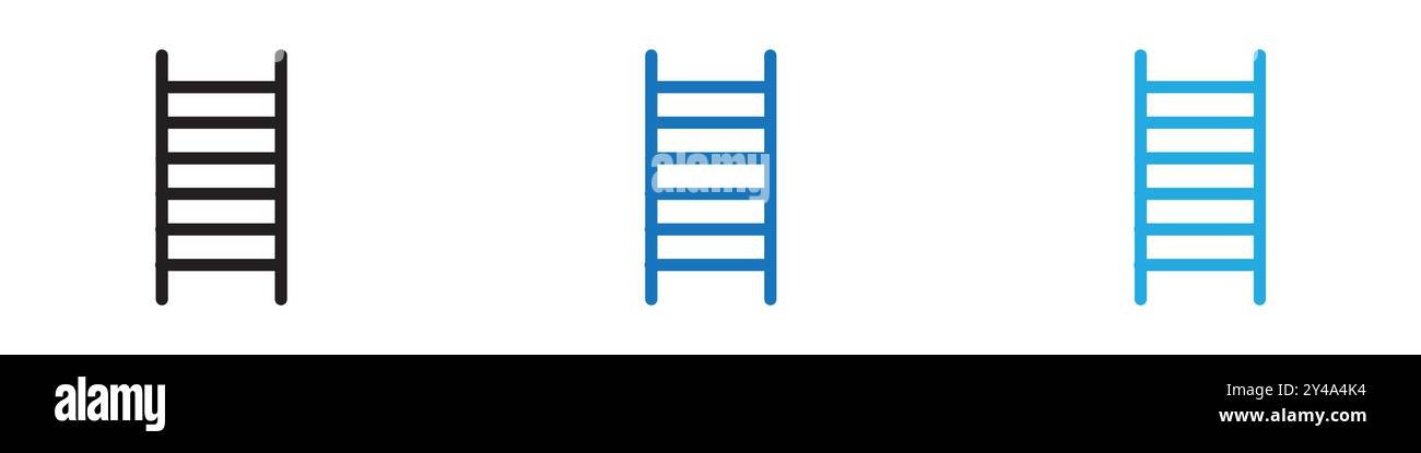 Ladder icon vector line logo mark or symbol set collection outline ...