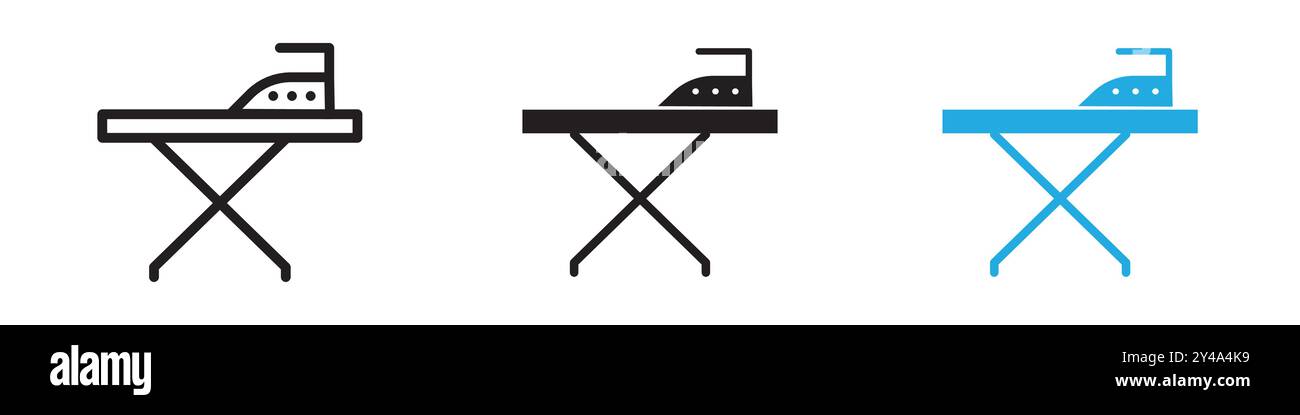 Ironing board icon vector line logo mark or symbol set collection ...